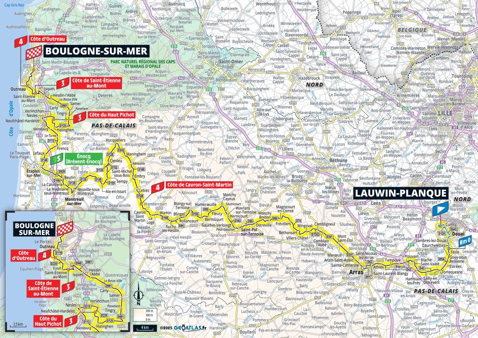 Tour de France 2025 : le parcours, les cartes et profils des étapes ...